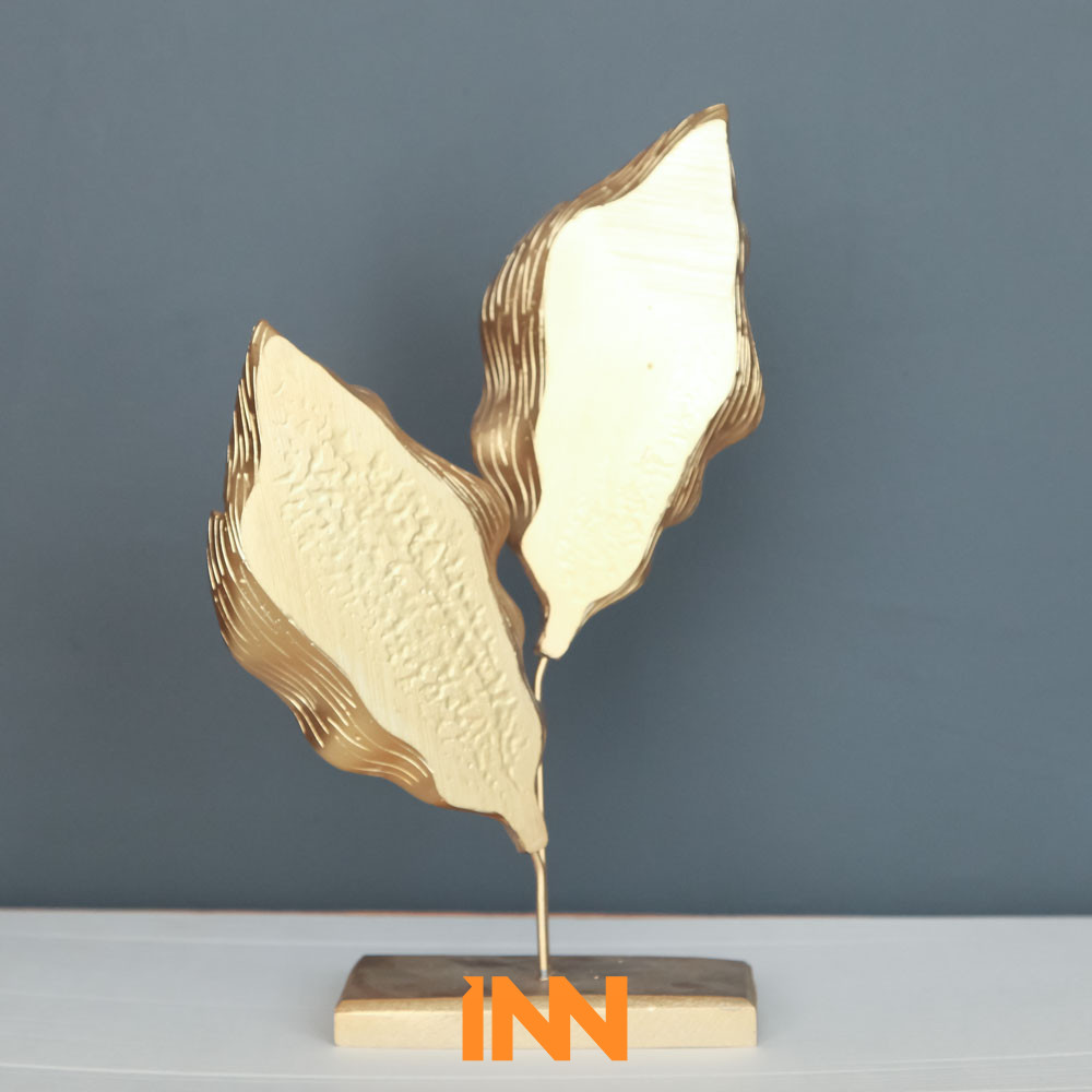 DOUBLE LEAF OBJECT DECORATIVE POLYESTER TRINKET