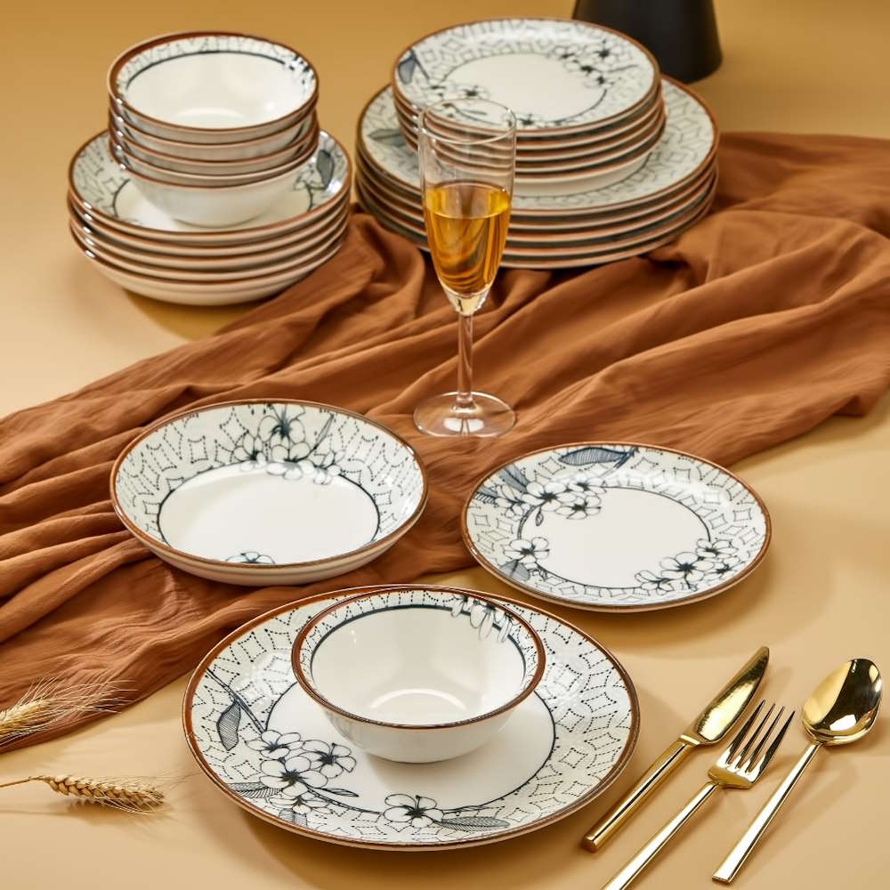 PORCELAIN PLATE SET 24 PIECES FROM FACTORY WHOLESALE