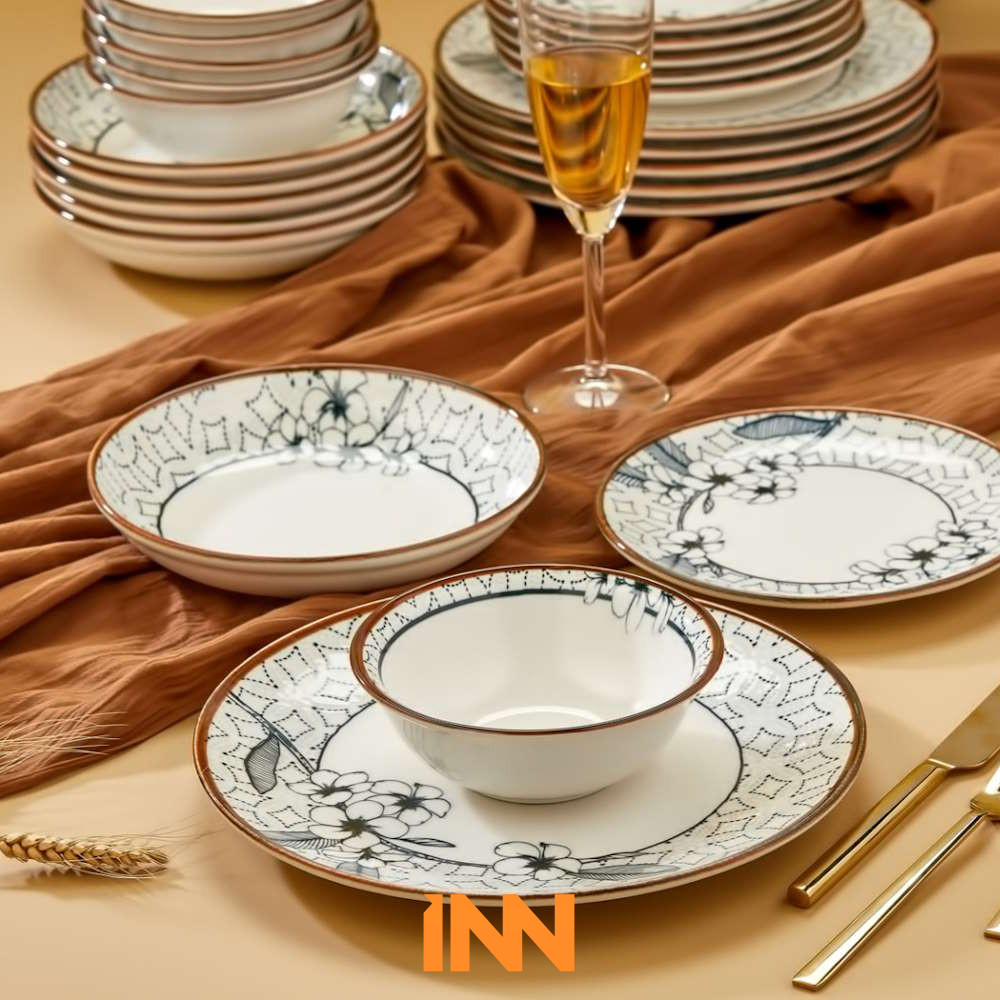 PORCELAIN PLATE SET 24 PIECES FROM FACTORY WHOLESALE
